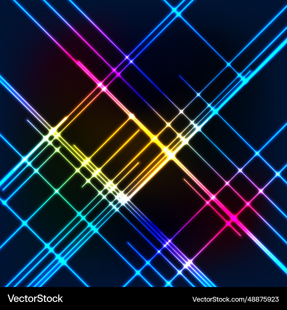 Colorful laser neon lines technology abstract Vector Image