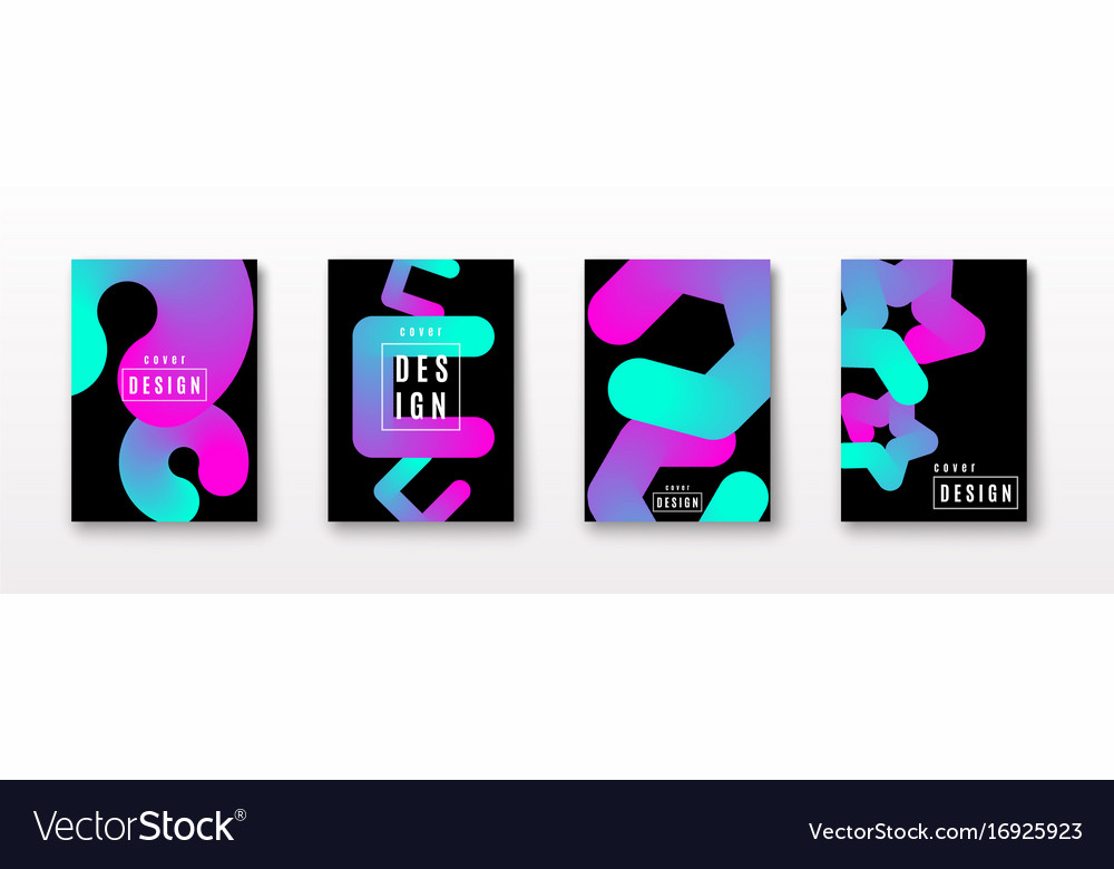 Cover pattern template set Royalty Free Vector Image