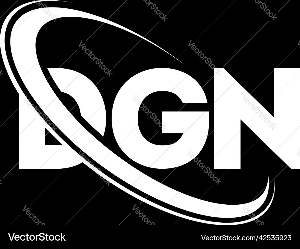 Dgn logo letter letter logo design Royalty Free Vector Image
