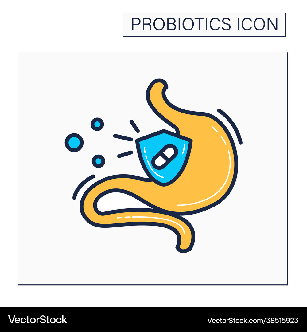 Digestive health color icon Royalty Free Vector Image