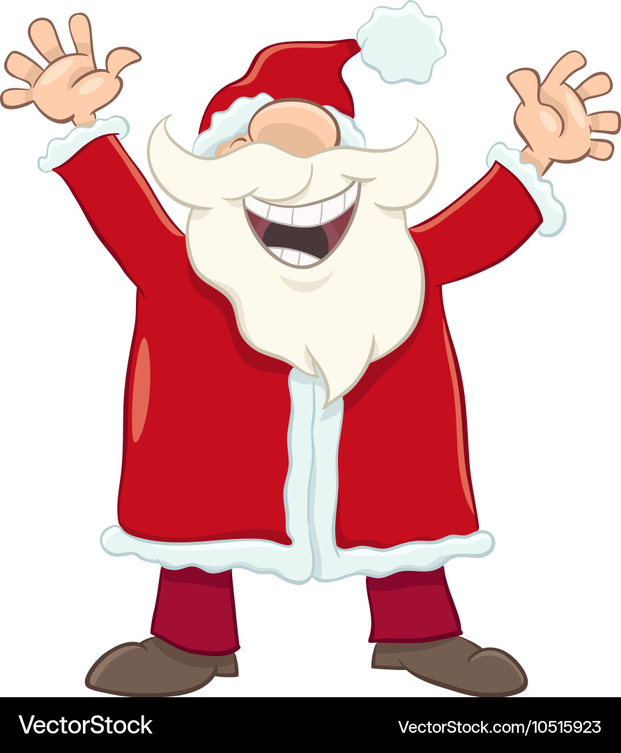 Happy santa cartoon Royalty Free Vector Image - VectorStock