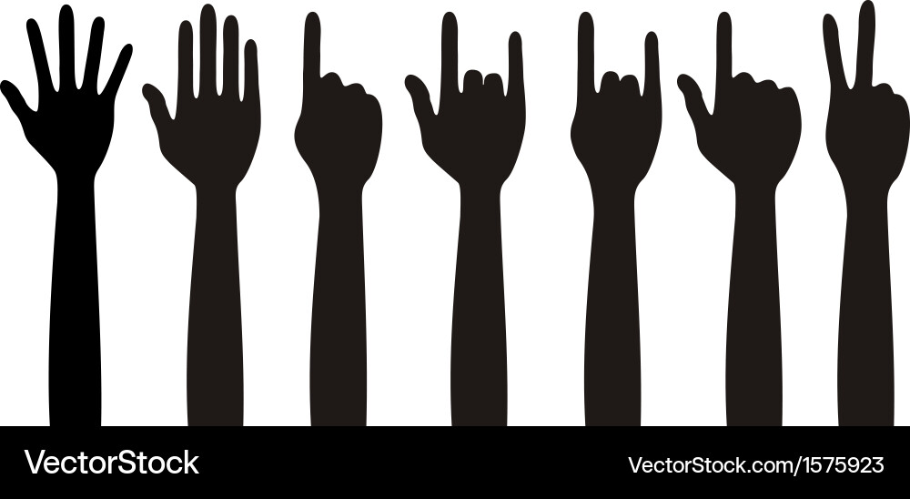 Human different hands gestures signals and signs Vector Image