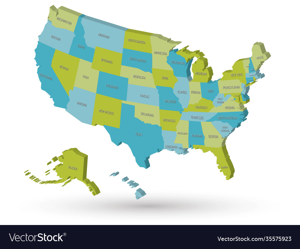 Map usa Royalty Free Vector Image - VectorStock