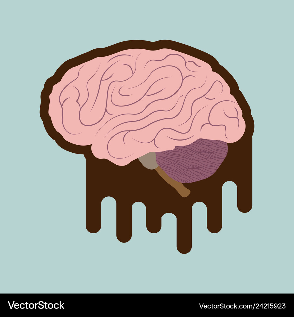 Medical with stylized brain diseases Royalty Free Vector