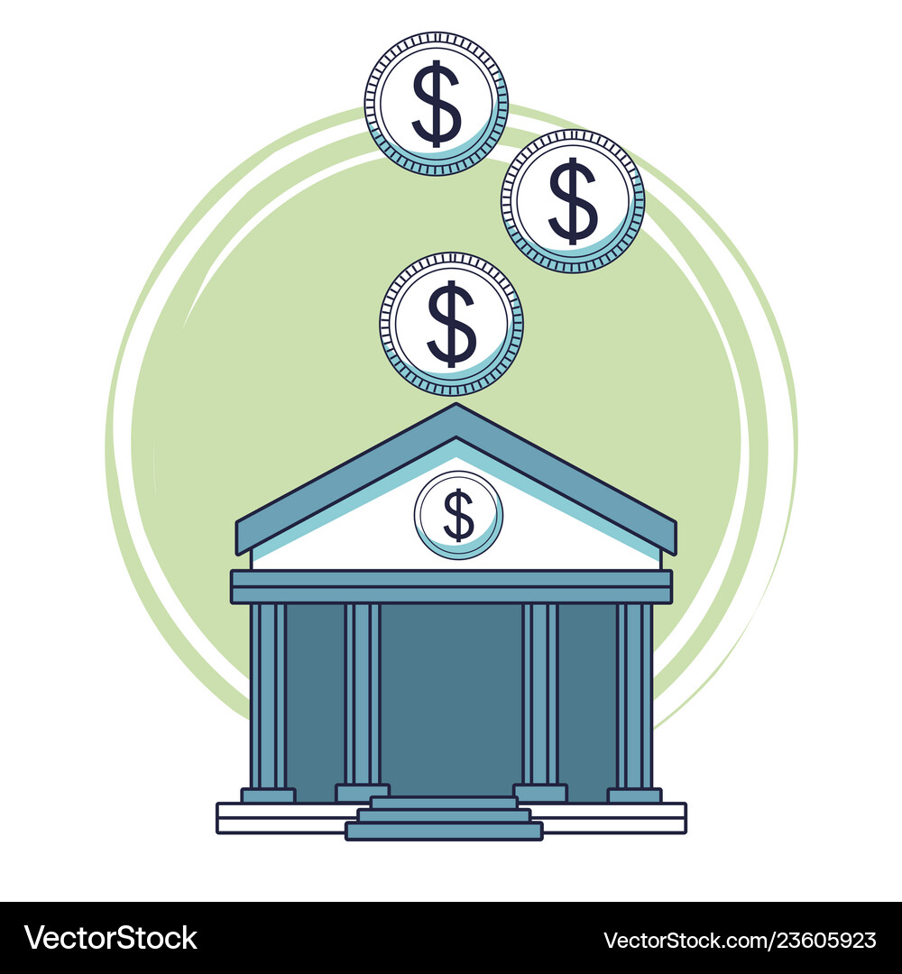 Money and bank Royalty Free Vector Image - VectorStock