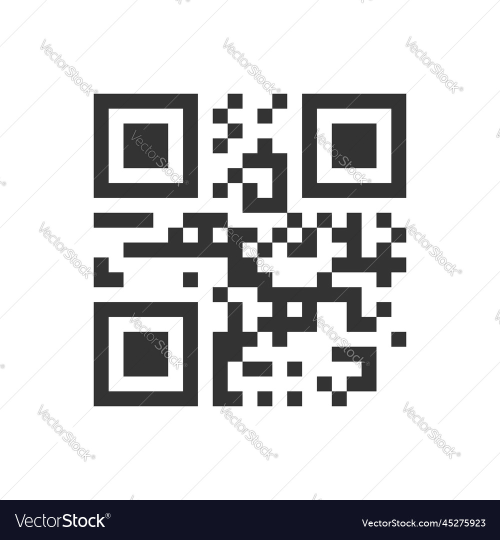 Qr code icon template of quick response matrix Vector Image