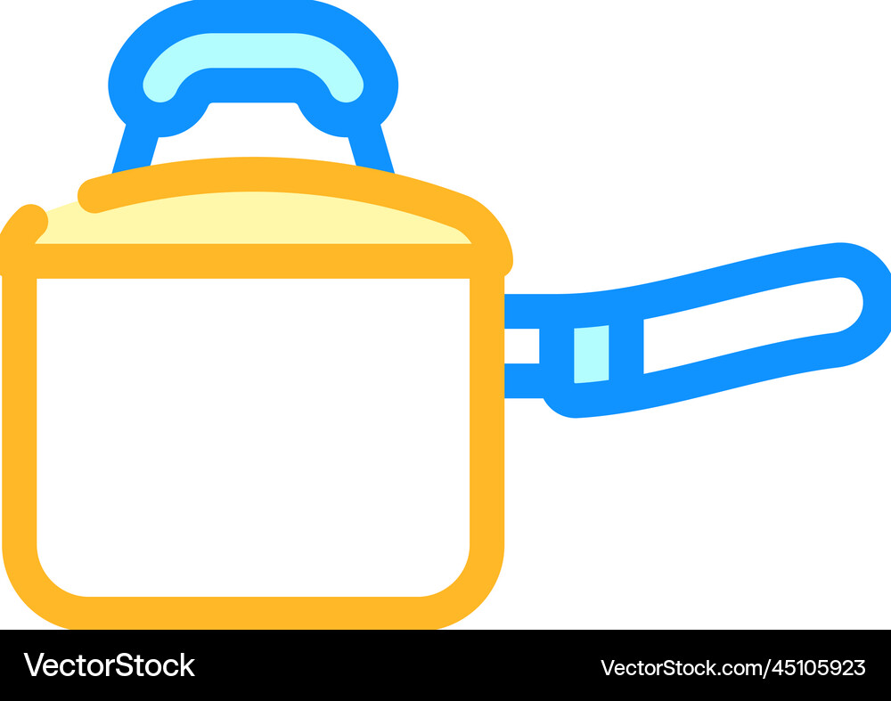 Saucepan pot cooking color icon Royalty Free Vector Image
