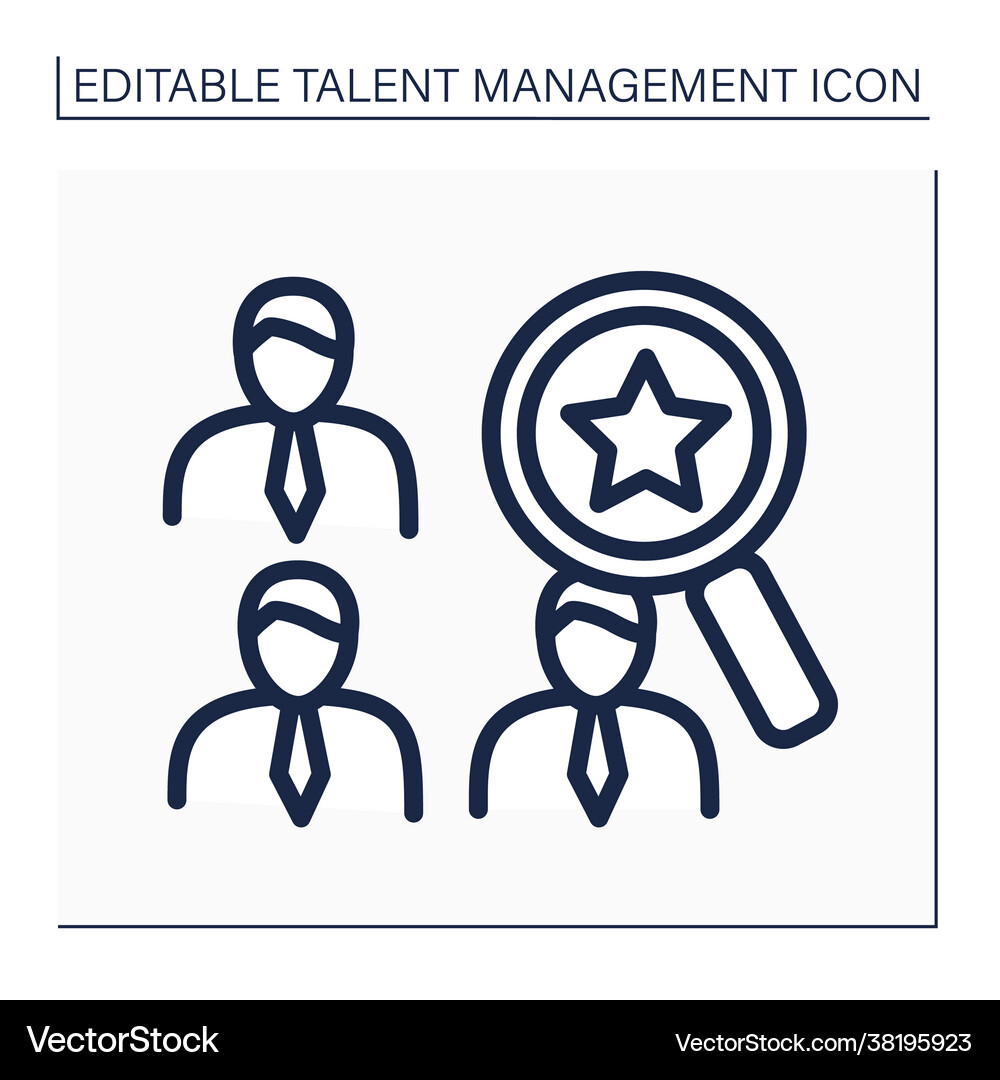 Talent marketplace line icon Royalty Free Vector Image