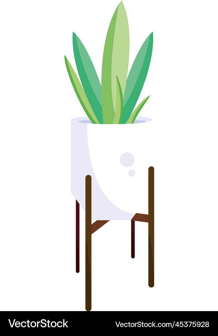 Isolated colored indoor plant icon Royalty Free Vector Image