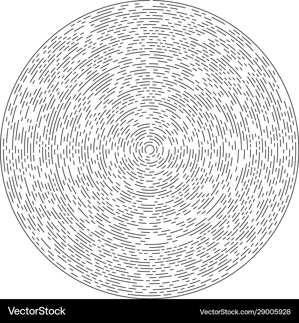 Lines in circle form futuristic circle isolated Vector Image