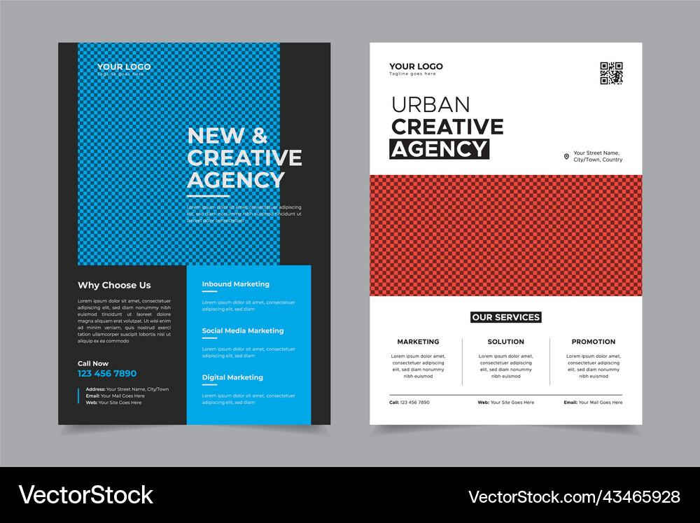 Modern corporate business flyer design Royalty Free Vector