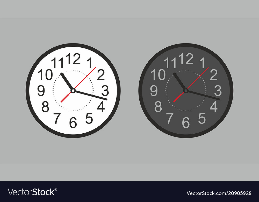Round wall clock Royalty Free Vector Image - VectorStock