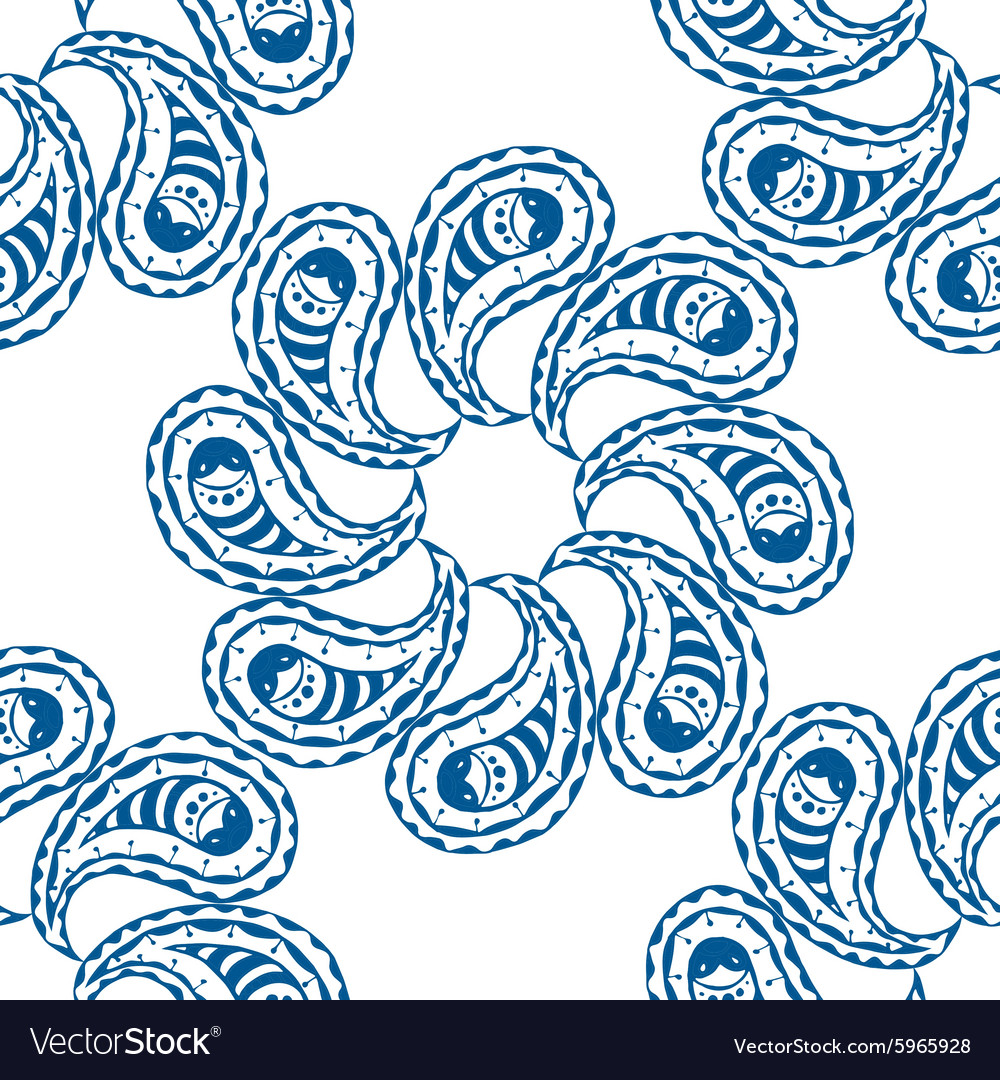 Seamless blue pattern Royalty Free Vector Image