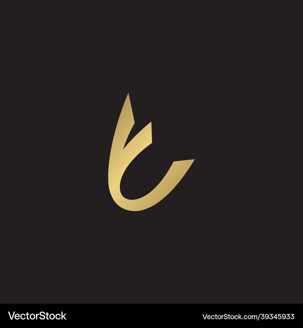Alphabet initials logo uy yu y and u Royalty Free Vector