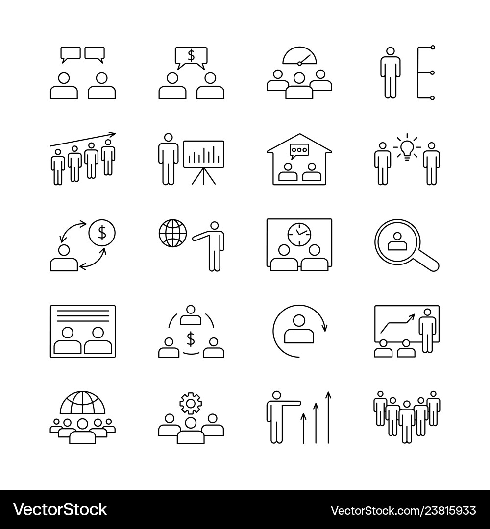 Business people icons office teamwork group team Vector Image