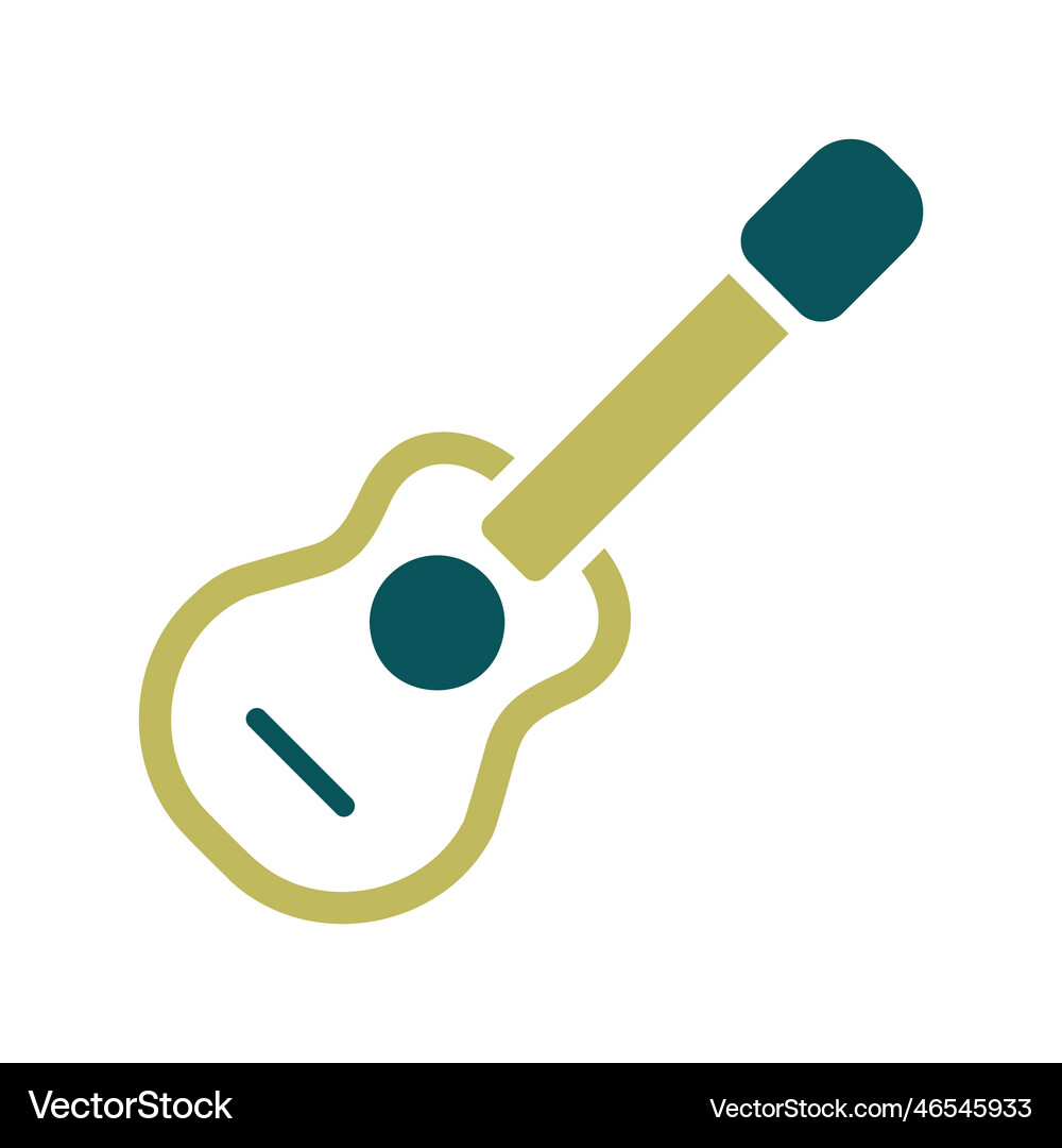 Classical acoustic guitar icon musical sign Vector Image