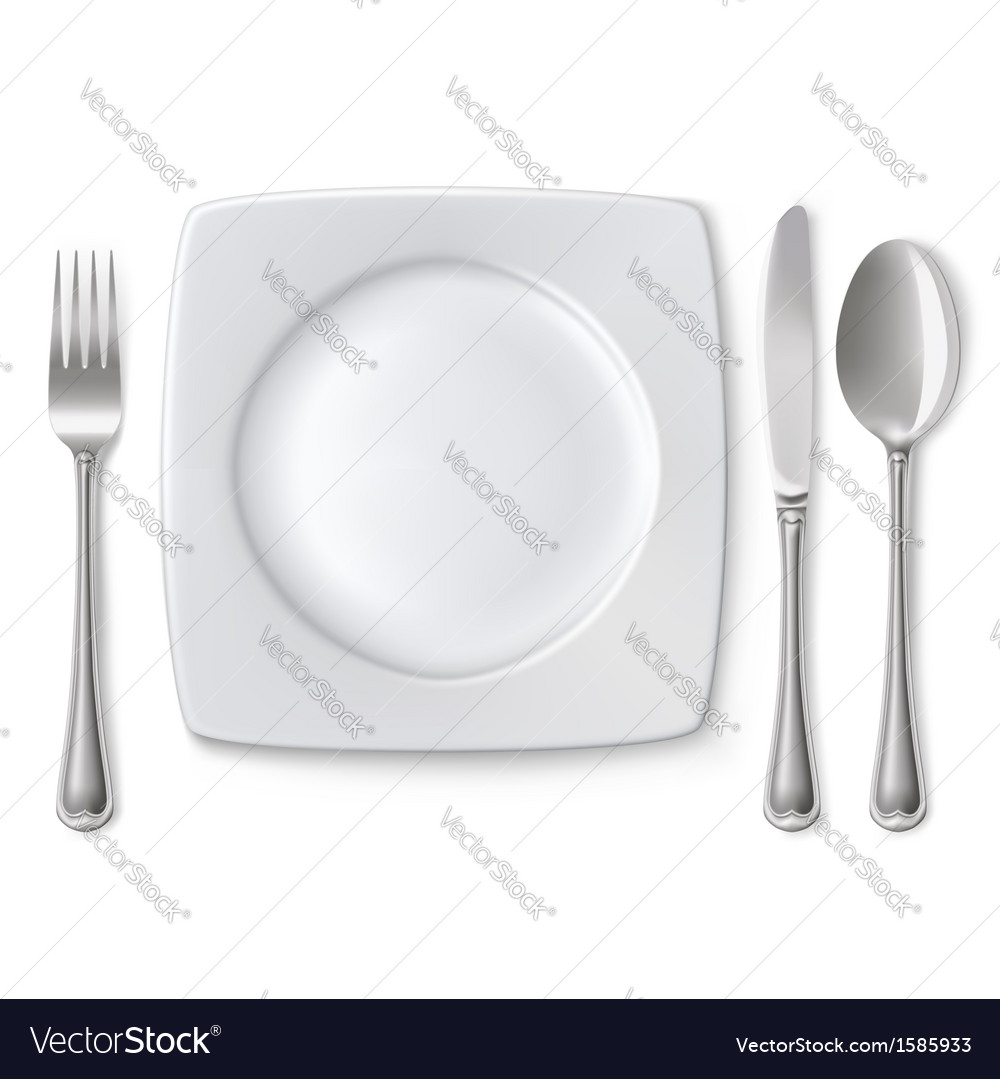 Empty plate Royalty Free Vector Image - VectorStock