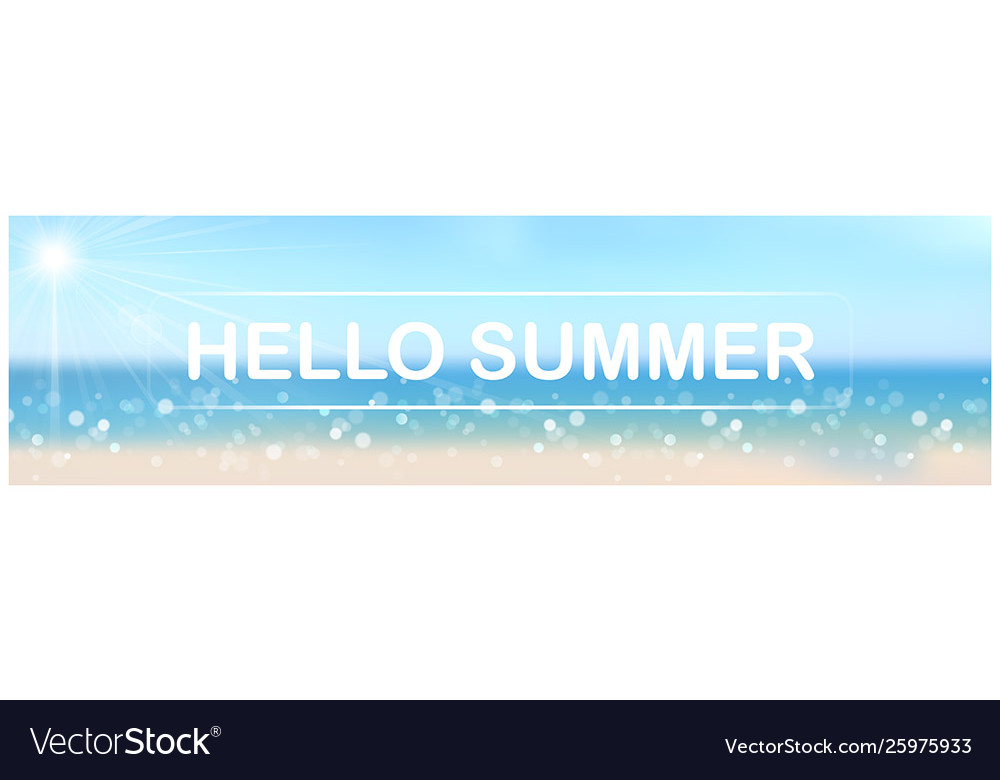 Hello summer banner Royalty Free Vector Image - VectorStock