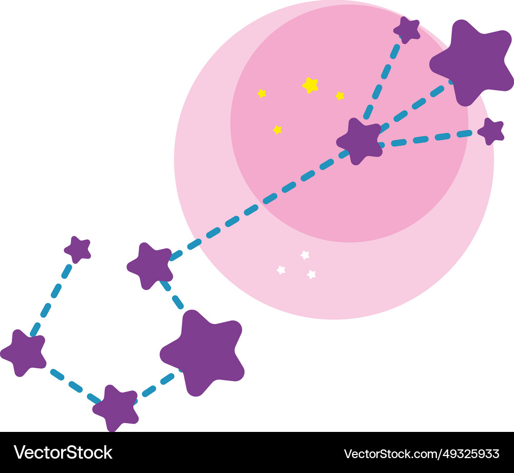 Isolated taurus star constellation zodiac symbol Vector Image
