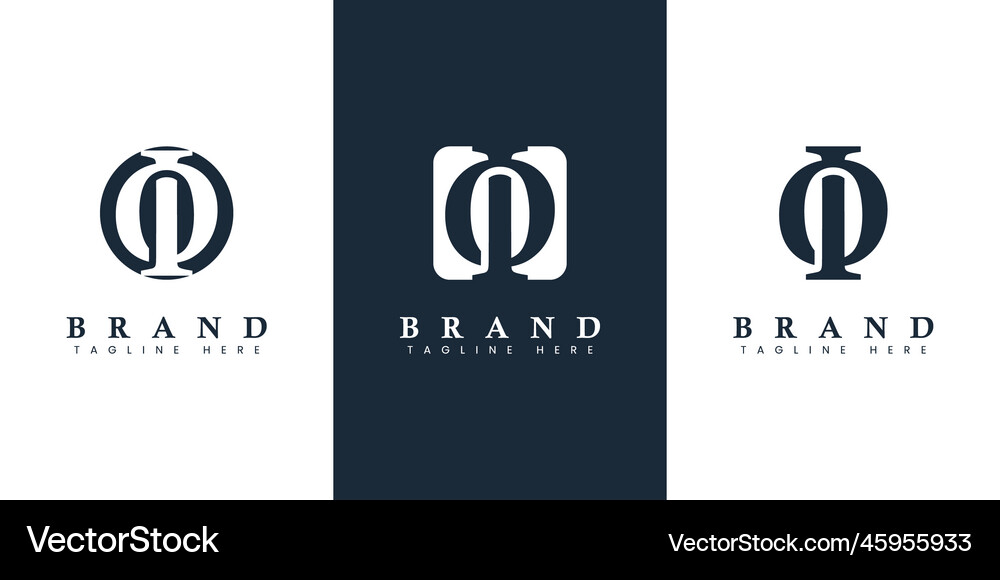 Modern and simple letter oi logo suitable for any Vector Image