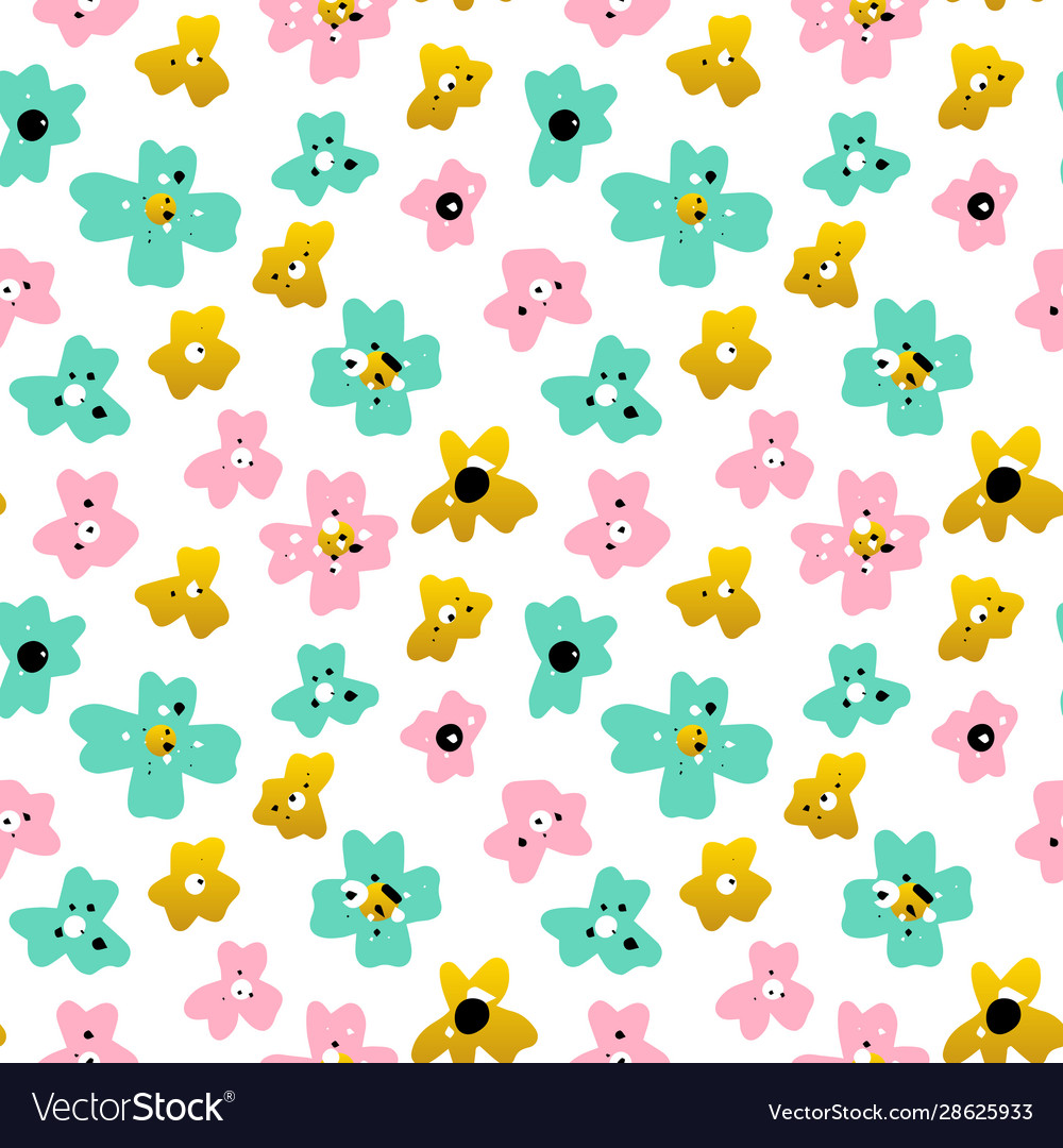 Small flowers seamless pattern Royalty Free Vector Image