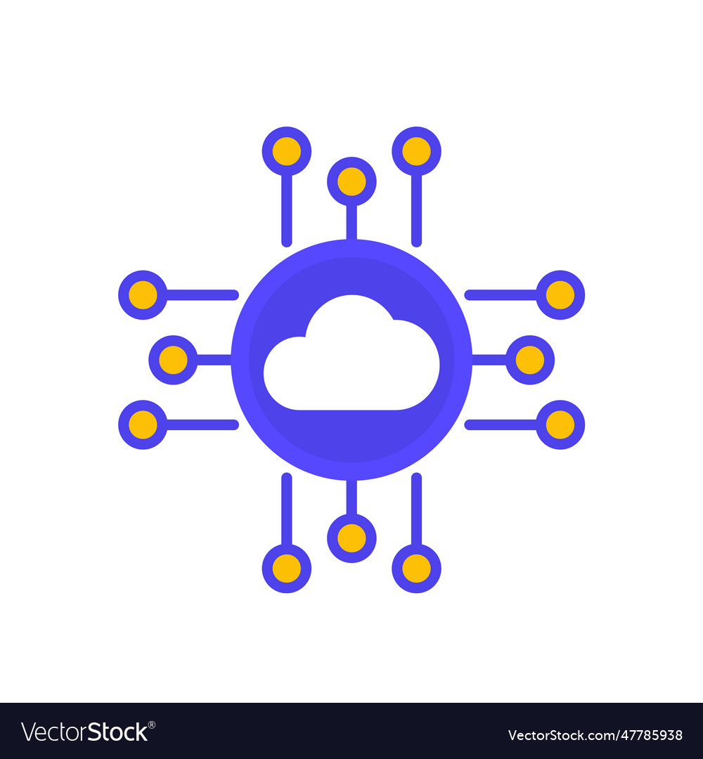 Cloud platform icon for web Royalty Free Vector Image