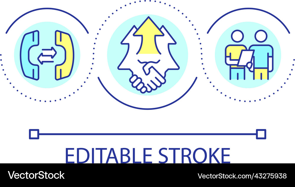 Establish business relationship with supplier Vector Image