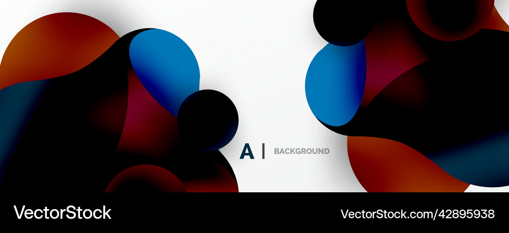 Flowing geometric shapes minimalist abstract Vector Image