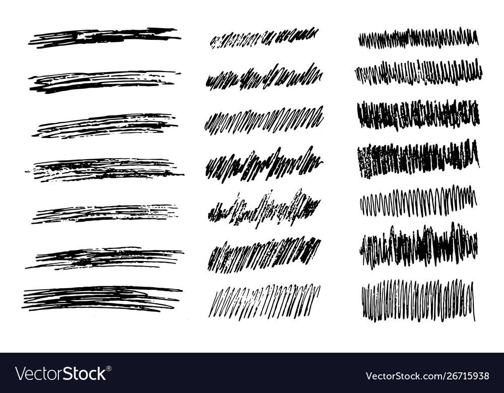 Hand drawn pencil scribble rectangles Royalty Free Vector