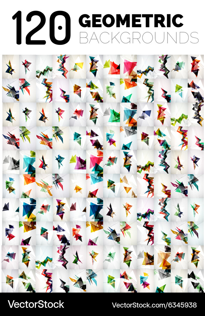 Huge mega collection of geometric shape abstract Vector Image