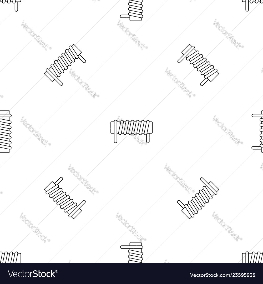 Induction spring coil pattern seamless Royalty Free Vector