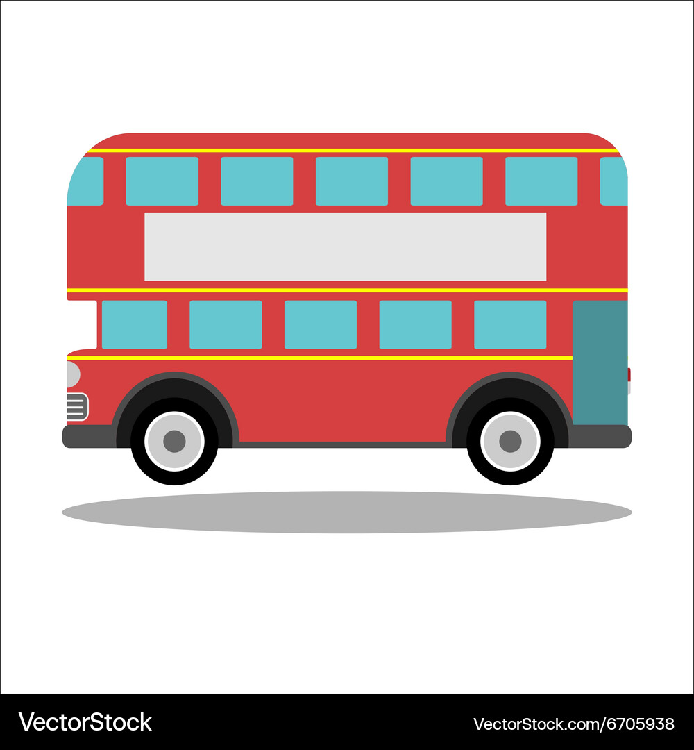 Retro city bus on a white background Royalty Free Vector
