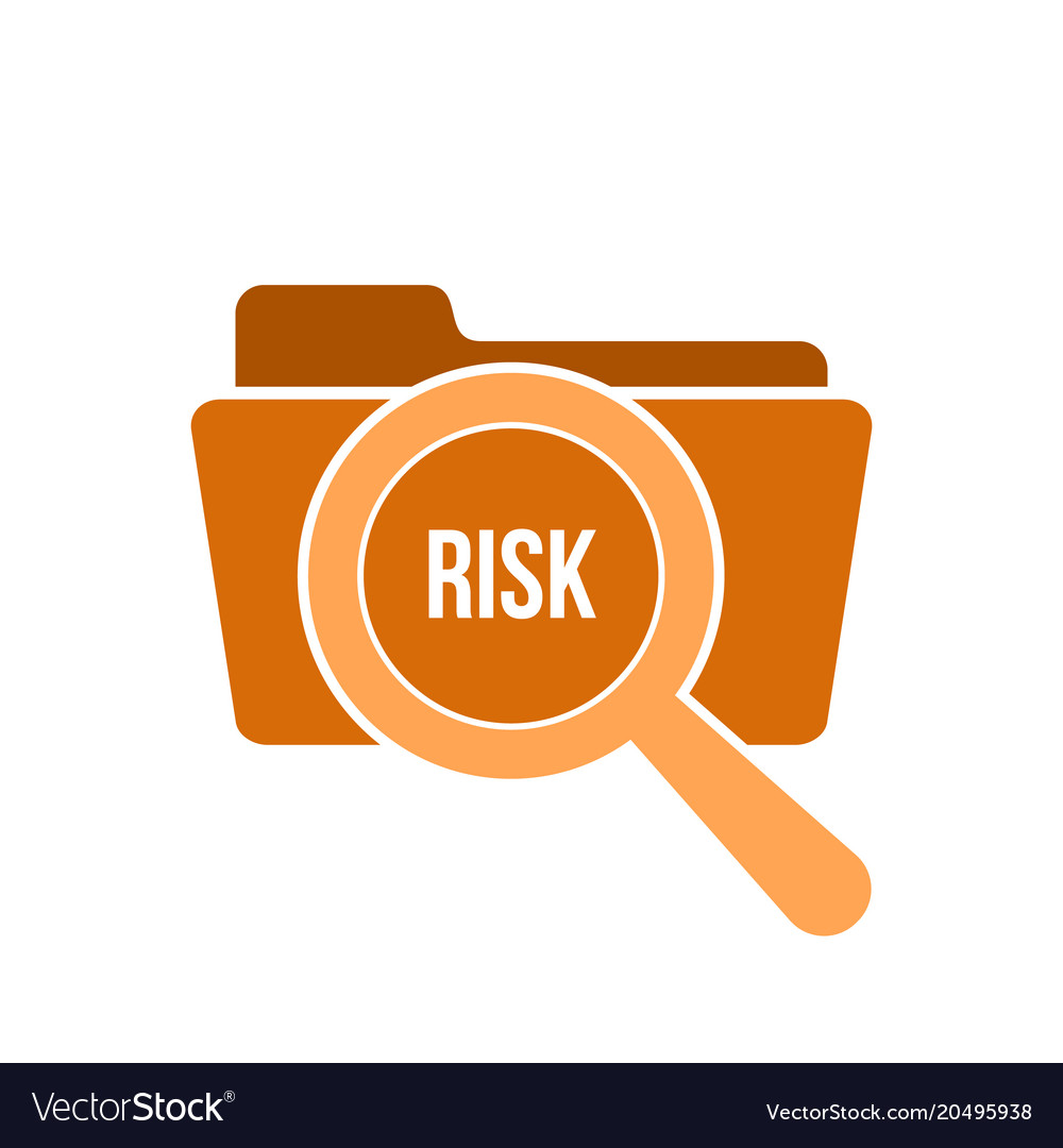 Risk word magnifying glass Royalty Free Vector Image Risk word magnifying glass Royalty Free Vector Image