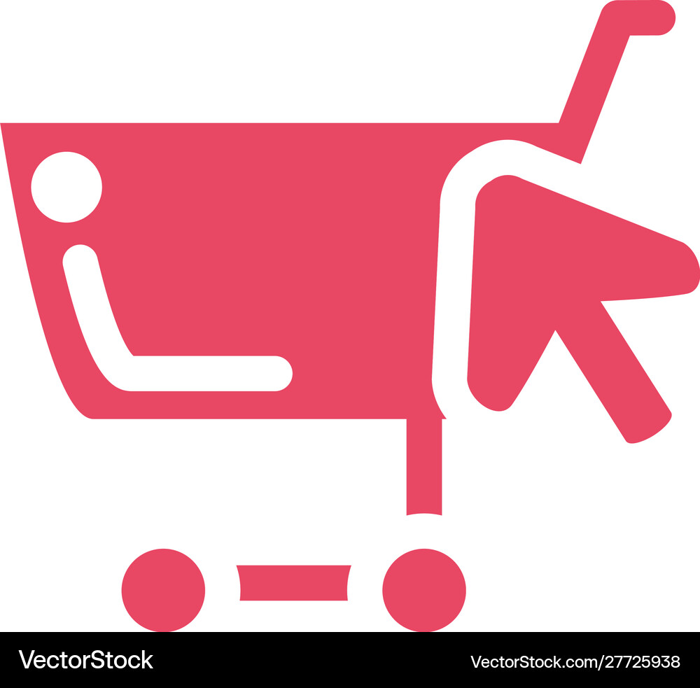 Shopping cart on white background Royalty Free Vector Image