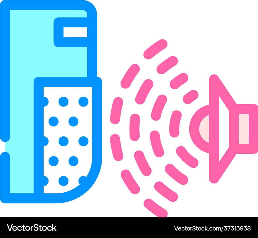 Sound sensor color icon color Royalty Free Vector Image