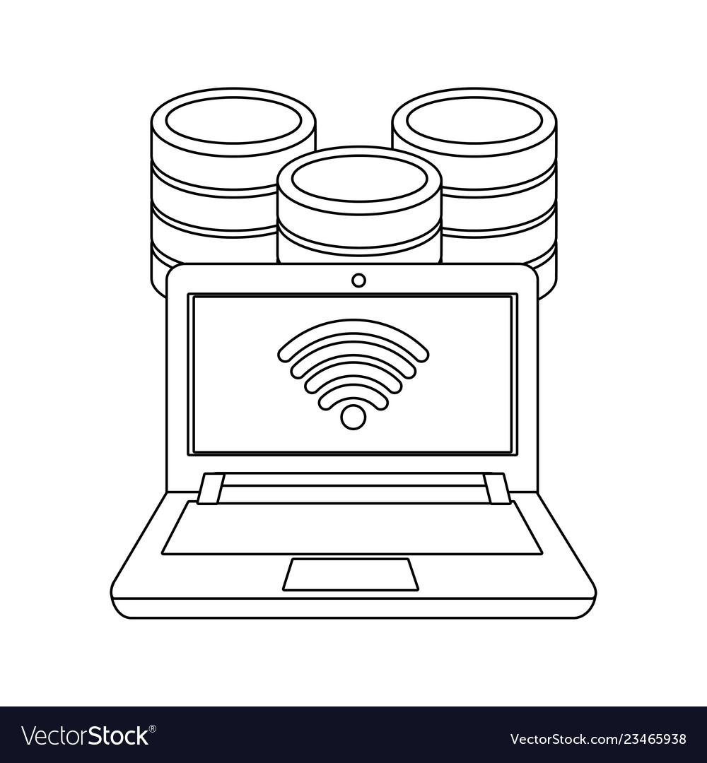 Technology computing cartoon Royalty Free Vector Image