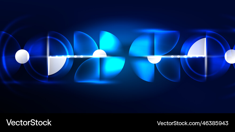 Abstract background blue shiny glowing neon color Vector Image