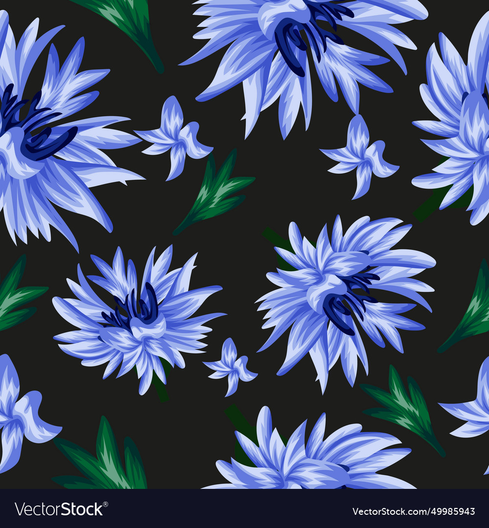 Cornflowers pattern Royalty Free Vector Image - VectorStock