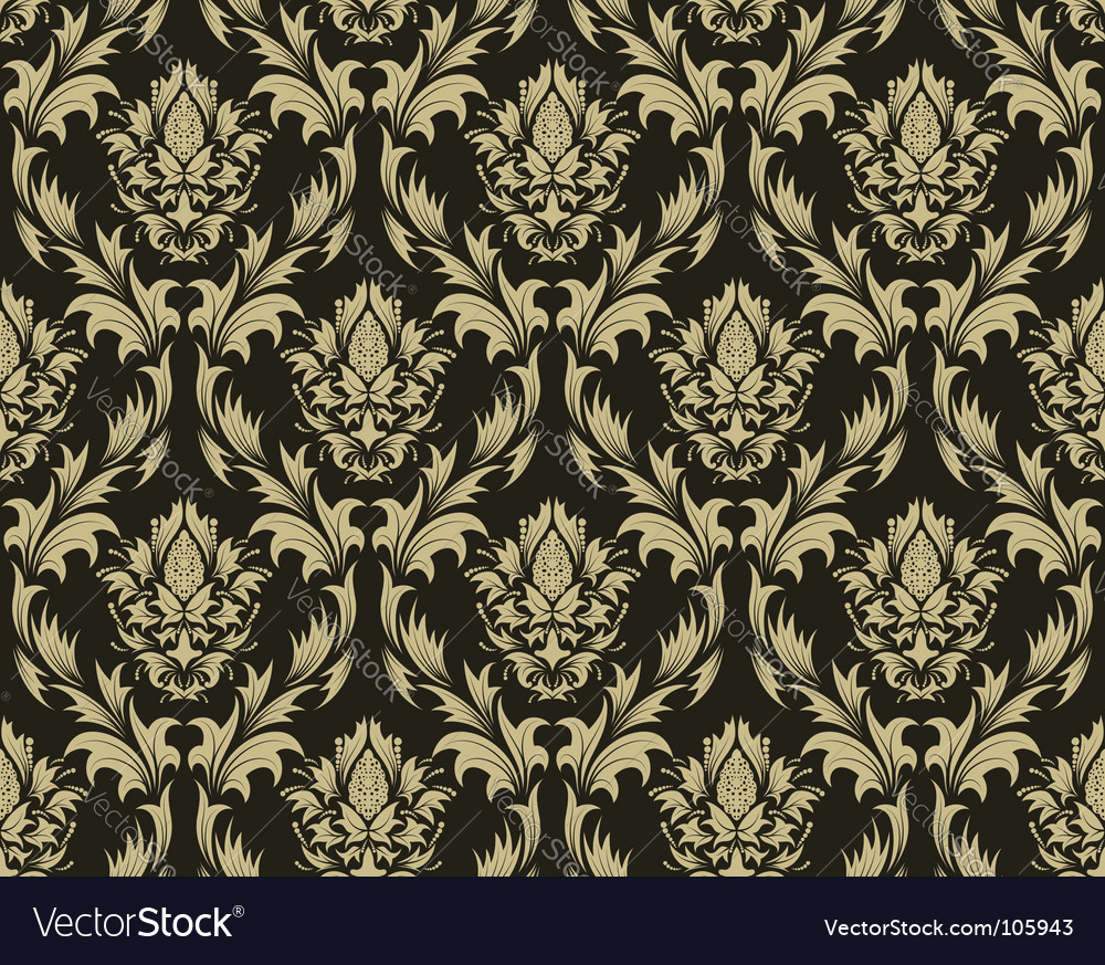 Damask pattern Royalty Free Vector Image - VectorStock