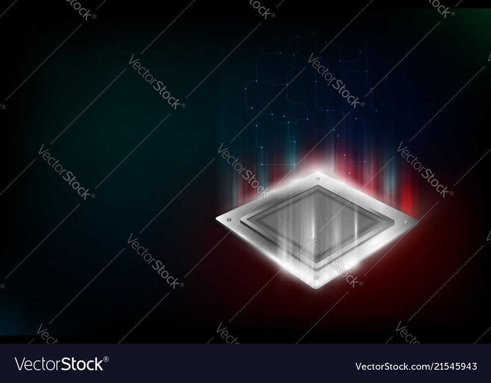 Future computer processor electronic technology Vector Image