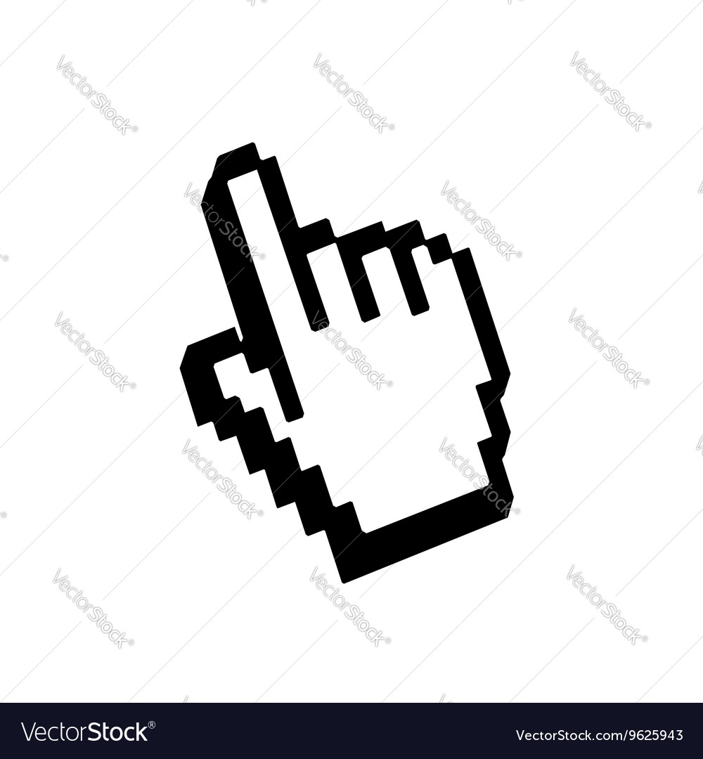Hand pointer sign Royalty Free Vector Image - VectorStock
