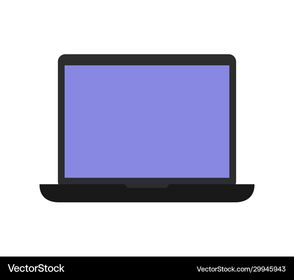 Laptop icon in on white background Royalty Free Vector Image