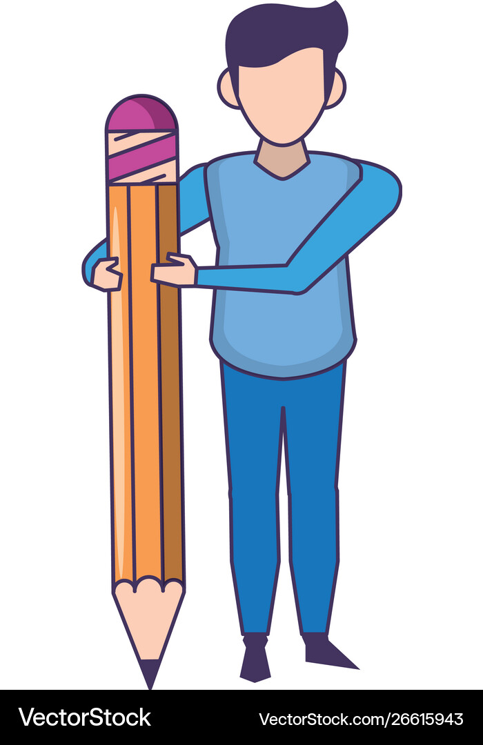 Man avatar body faceless cartoon Royalty Free Vector Image