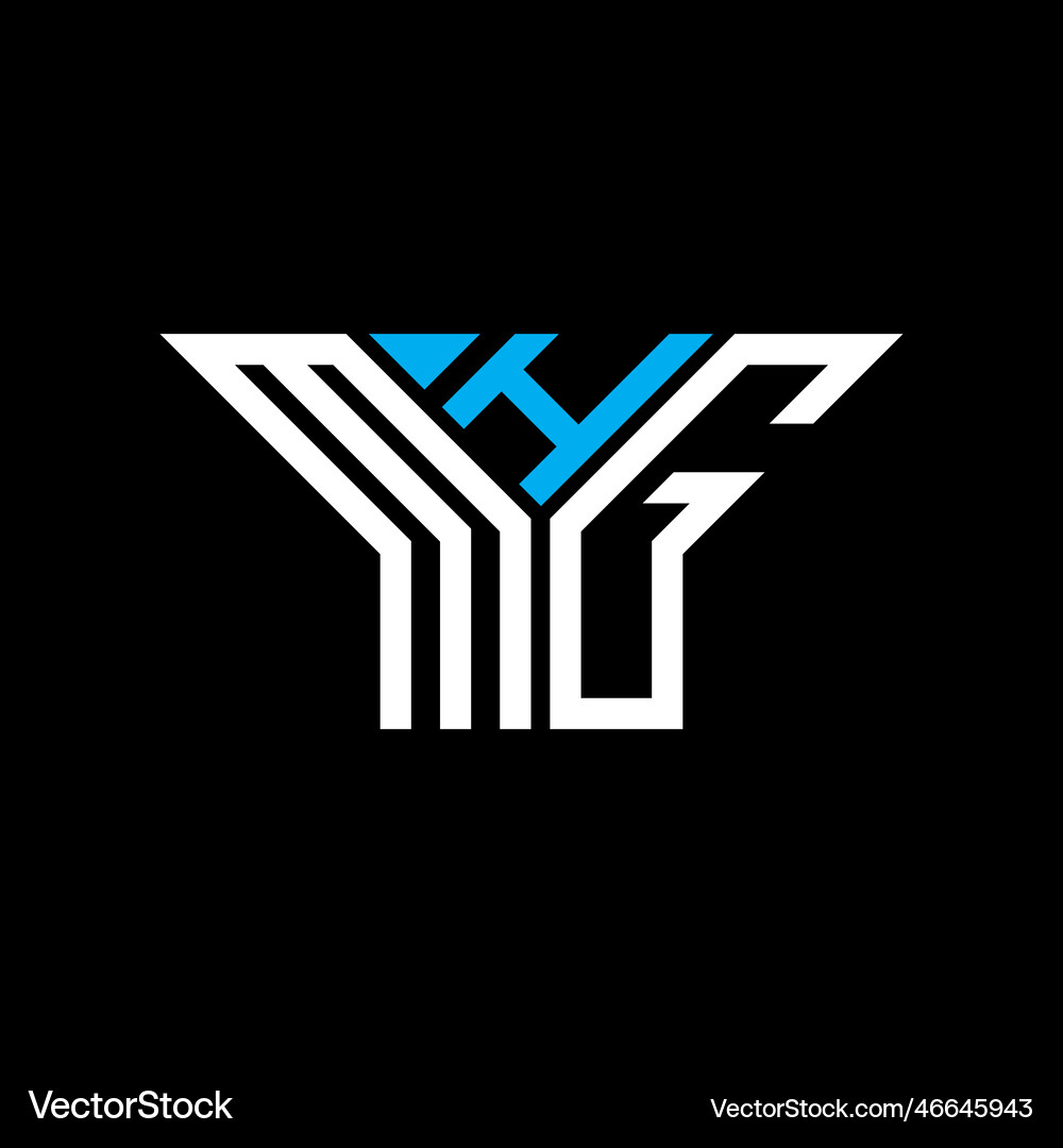 Mhg letter logo creative design with graphic Vector Image