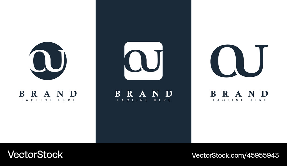 Modern and simple letter ou logo suitable for any Vector Image
