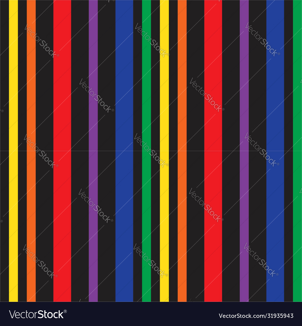 Rainbow stripe seamless pattern background in Vector Image
