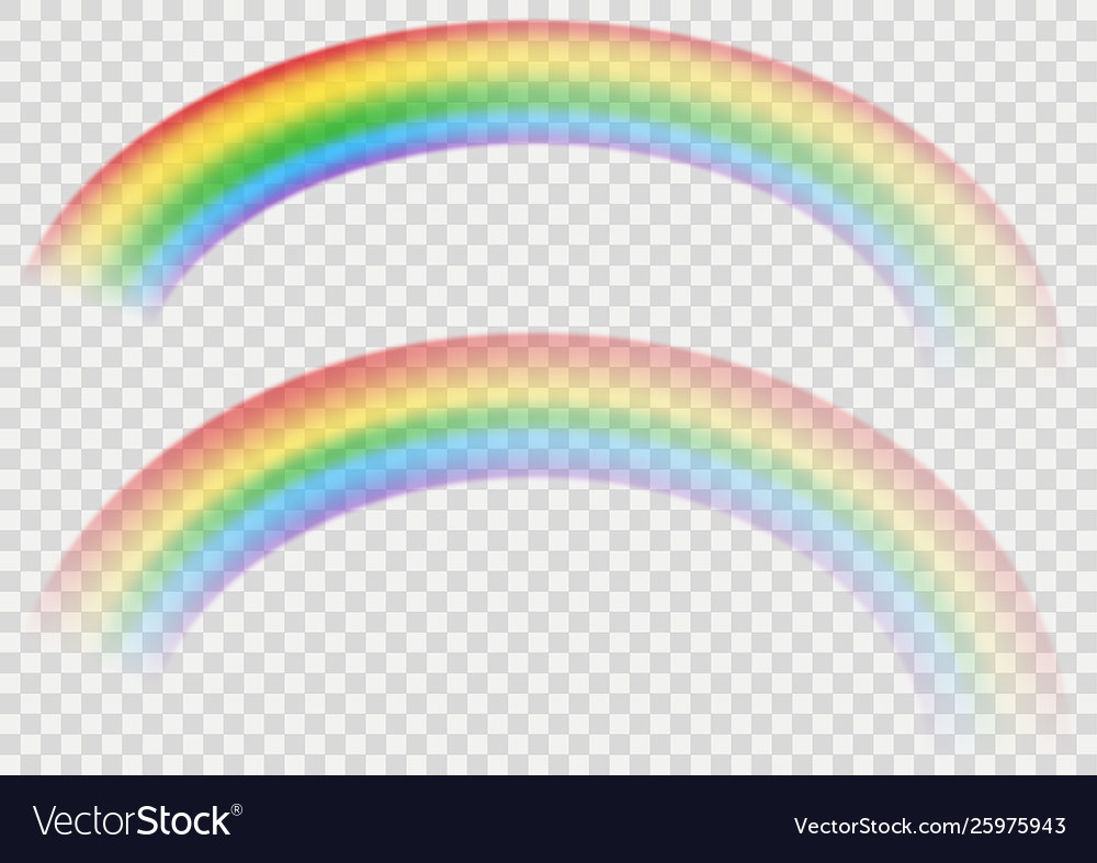 Rainbow with transparent effect Royalty Free Vector Image