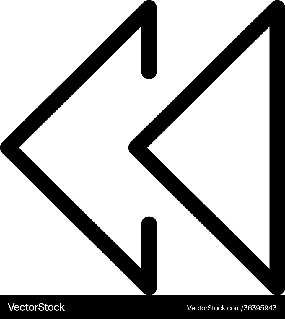 Reverse icon or logo isolated sign symbol Vector Image