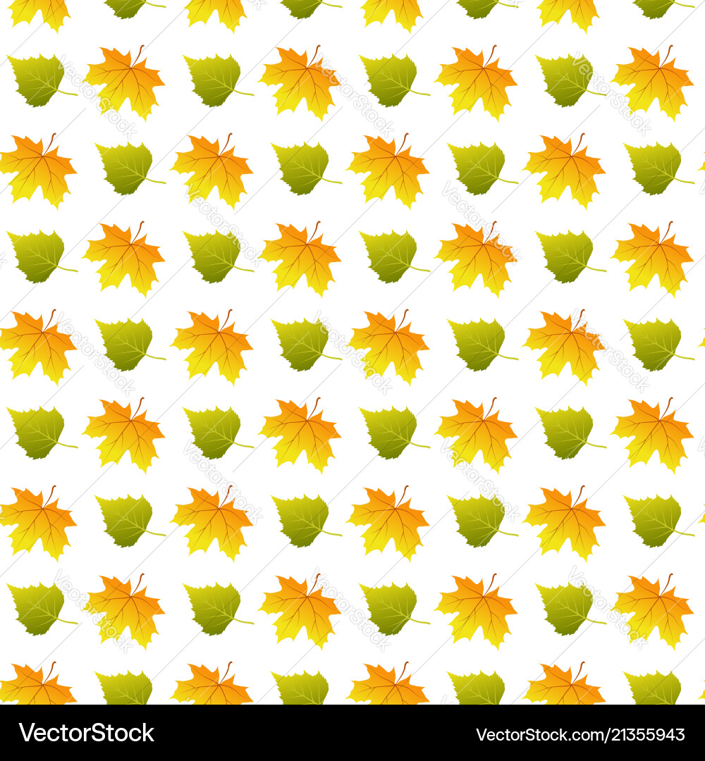 Seamless pattern with autumn leaves Royalty Free Vector