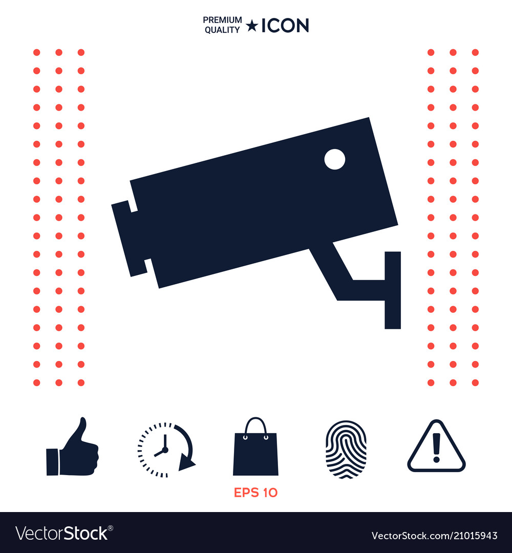 Security camera icon Royalty Free Vector Image